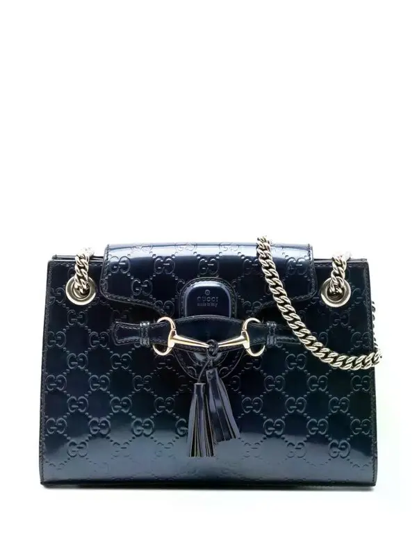 Gucci 2016-2025 Small Ssima Patent Emily Shoulder Bag