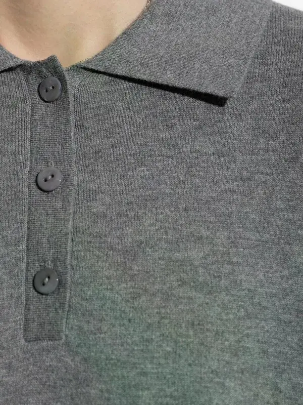 LISA YANG Buttoned Polo Knitwear - Grey