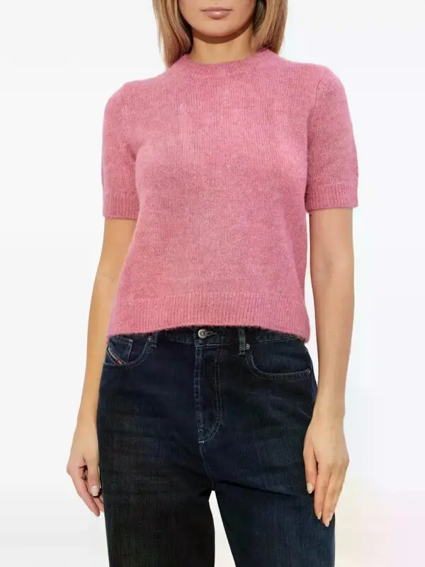 Michael Kors Ribbed Knit Top With Elastic Cuffs