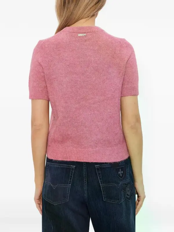 Michael Kors Ribbed Knit Top With Elastic Cuffs