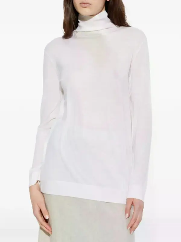 LISA YANG Wool Roll-neck Sweater - White