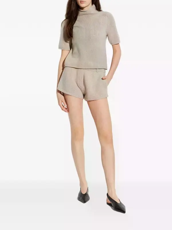 LISA YANG Ribbed Short-sleeve Knitted Top
