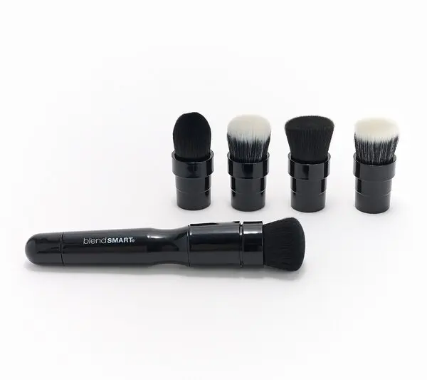 BLENDSMART Electric Rotating Makeup Handle & Brush 5pc Set - One-color