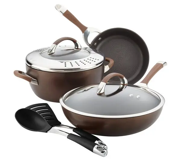 CIRCULON Symmetry Nonstick 8pc Chocolate Cookwa Re Set - One-color