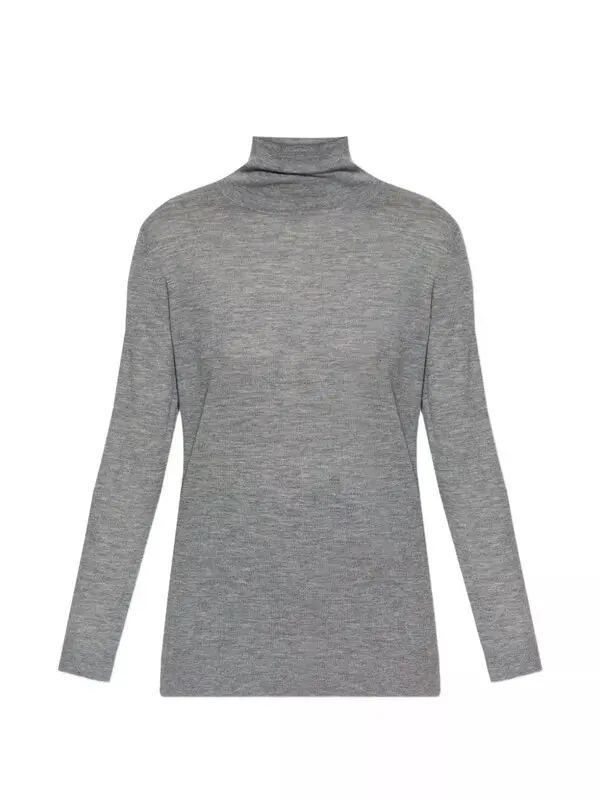 LISA YANG Roll-neck Knitted Top - Grey