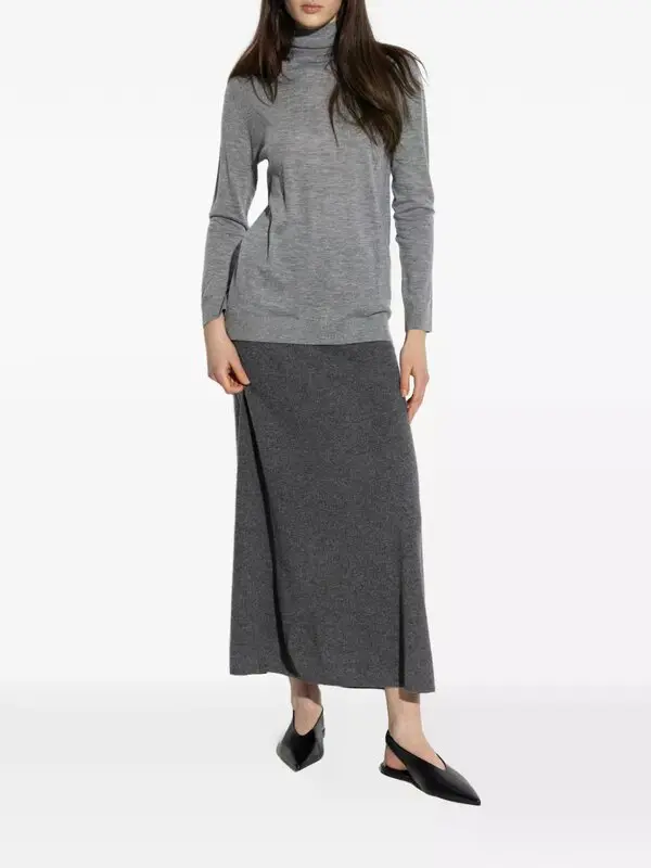 LISA YANG Roll-neck Knitted Top - Grey
