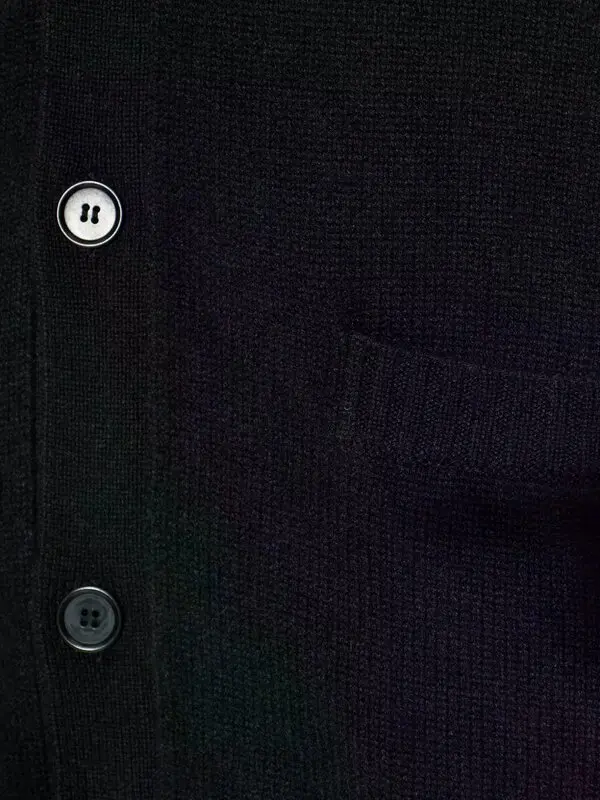 LISA YANG Wilson Pocket Button Cardigan - Black