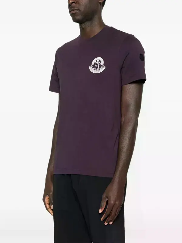 Moncler Logo-patch T-shirt - Purple