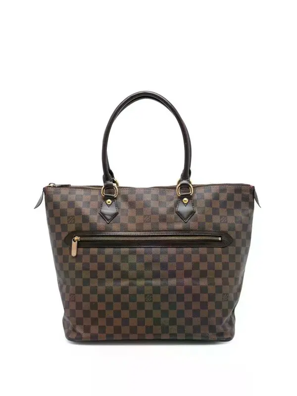 LOUIS VUITTON Damier Ebene Saleya Gm Tote Bag - Brown