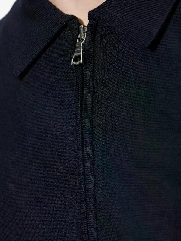 Officine Générale Bene Zip Fastening Polo Shirt - Blue