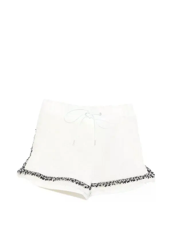 Sacai Boucle-trim Shorts - White