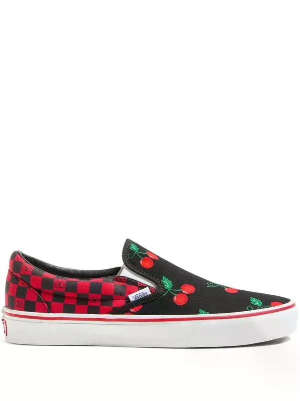 Valentino Garavani X Vans Cherry Print Slip-on Sneakers