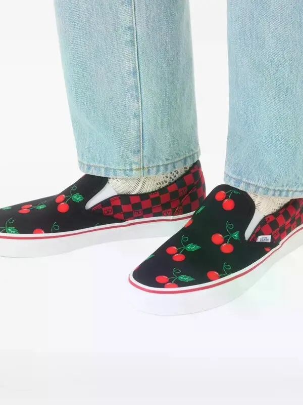 Valentino Garavani X Vans Cherry Print Slip-on Sneakers