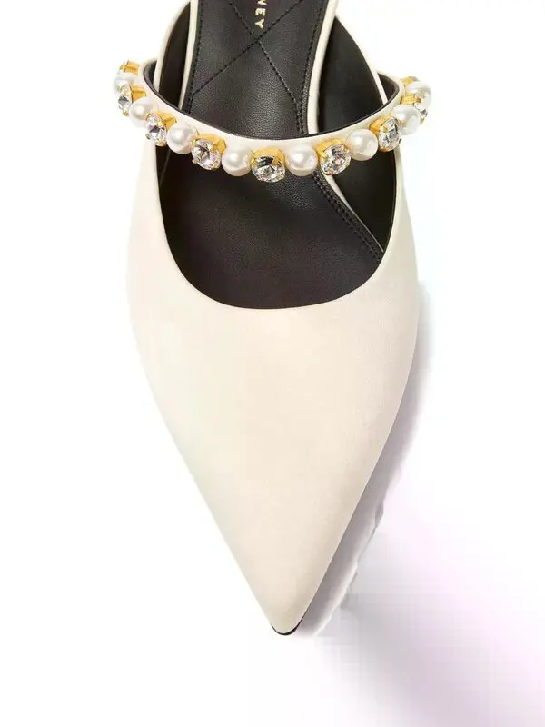 Stella McCartney Pearl-embellished Heeled Sandals - Neutrals