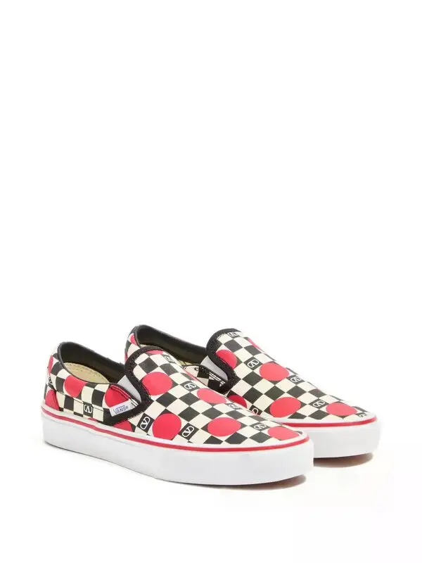 Valentino Garavani Checkerboard Slip-on Sneakers - Neutrals