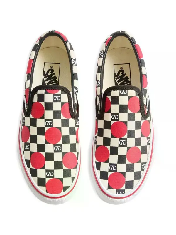 Valentino Garavani Checkerboard Slip-on Sneakers - Neutrals