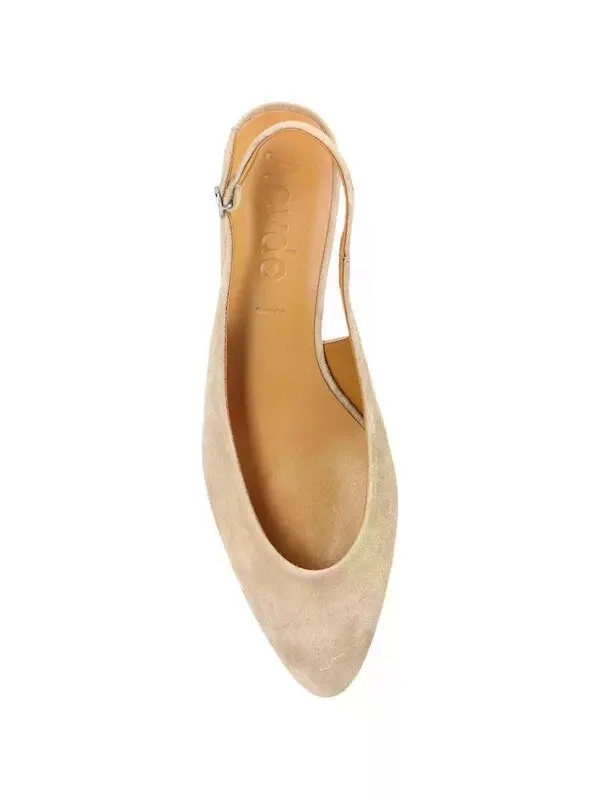 AeydĒ Celeste Slingback Leather Pumps - Neutrals