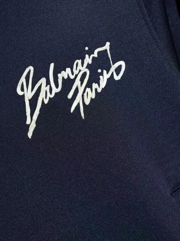 Balmain Zip-fastening Sweatshirt With Logo Embroidery - Blue