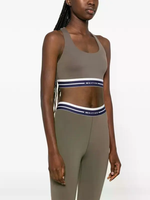 P.E Nation Avant Striped Sports Bra