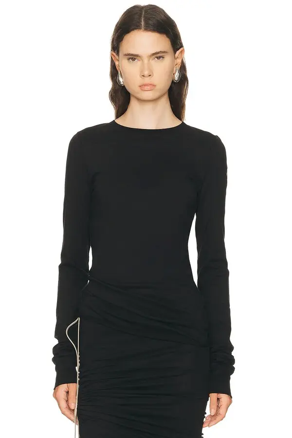 Rick Owens X Moncler Girder Long Sleeve Top - Black