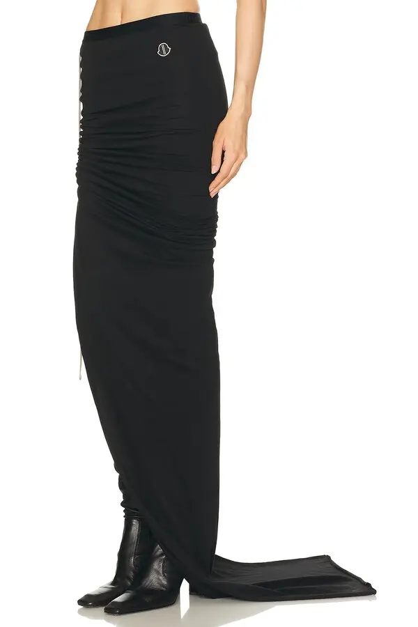 Rick Owens X Moncler Adjustable Long Skirt - Black