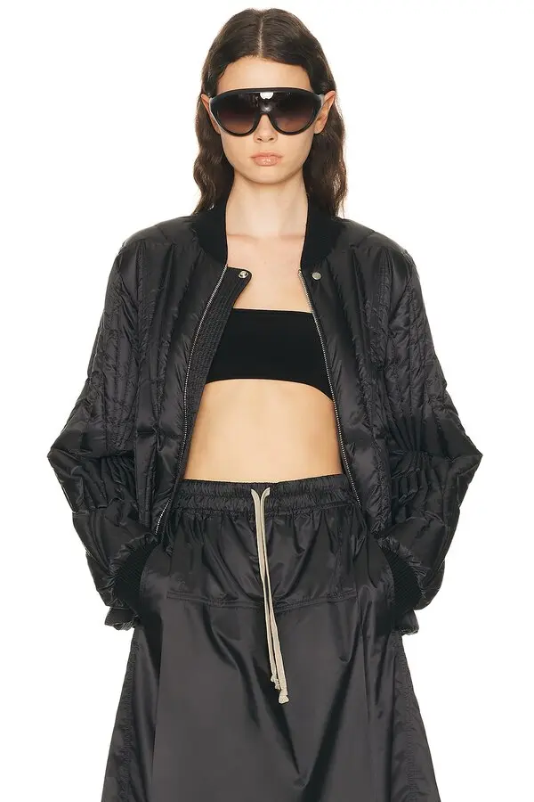 Rick Owens X Moncler Geocamo Flight Jacket - Black