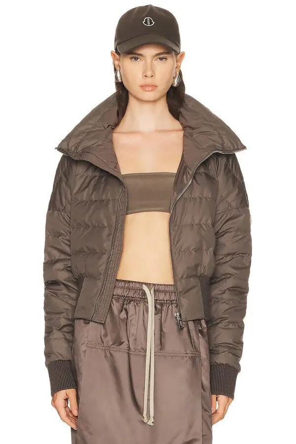 Rick Owens X Moncler Cropped Padded Jacket - Dark Dust