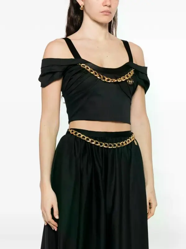 Elisabetta Franchi Chain-detail Cropped Top