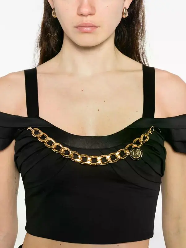 Elisabetta Franchi Chain-detail Cropped Top