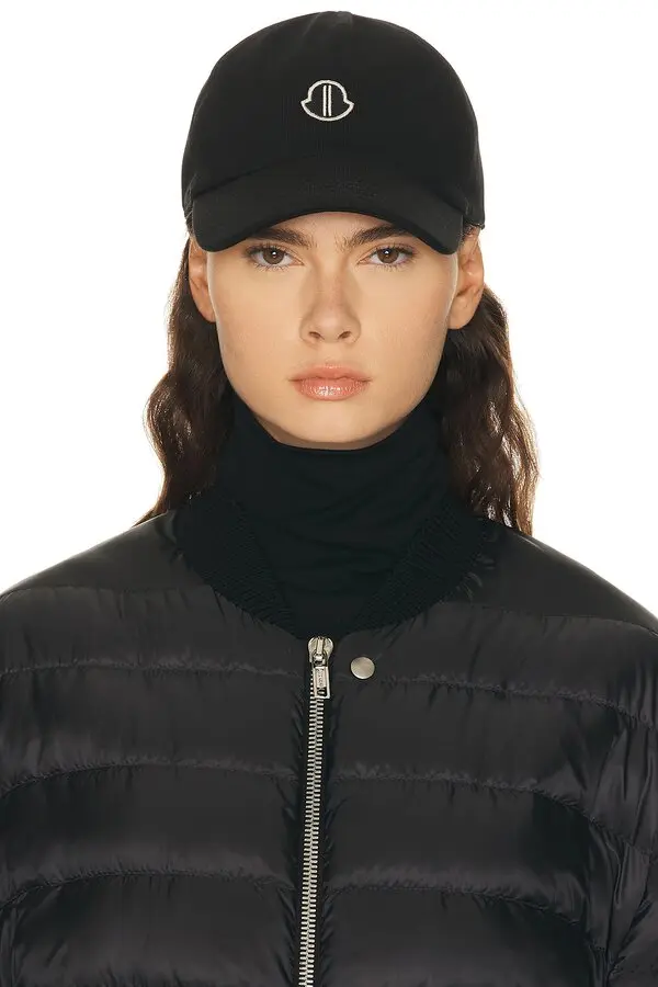Rick Owens X Moncler Baseball Hat - Black