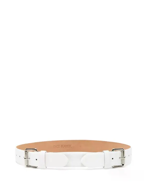 Dice Kayek Leather Belt - White