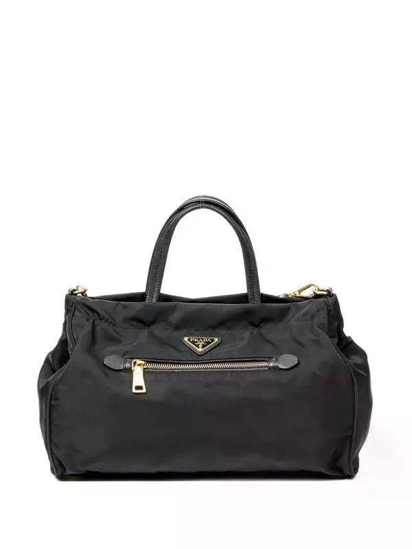 Prada Logo-plaque Tote