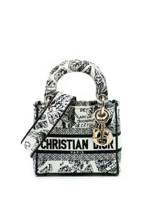 Dior 2023 Mini Embroidered Lady D-lite Satchel