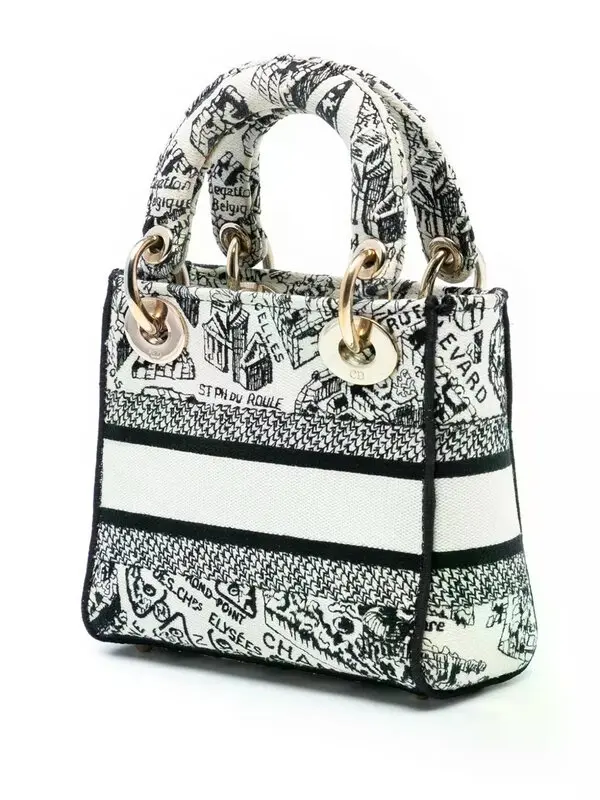 Dior 2023 Mini Embroidered Lady D-lite Satchel