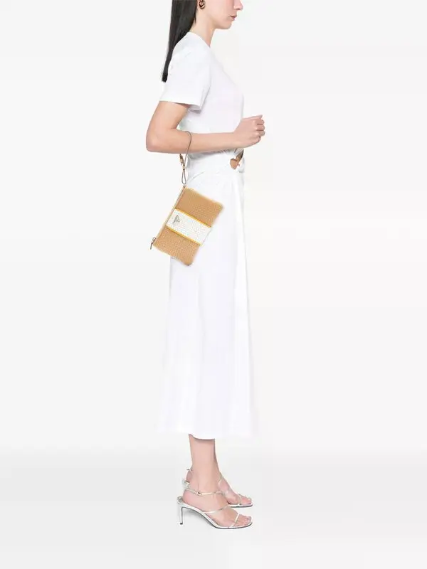 Prada Saffiano Leather Wristlet Clutch