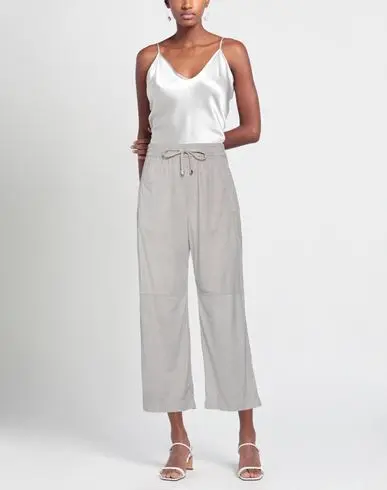PUROTATTO Straight Leg High-waisted Pants - Grey