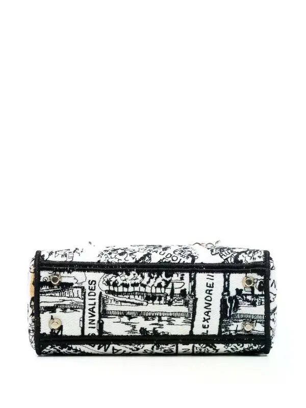 Dior 2023 Mini Embroidered Canvas Lady D-lite Satchel