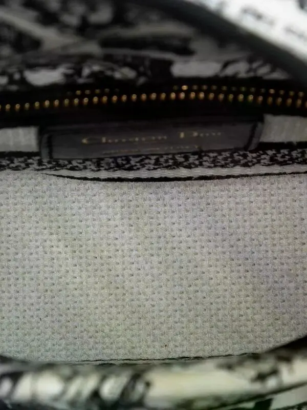 Dior 2023 Mini Embroidered Canvas Lady D-lite Satchel