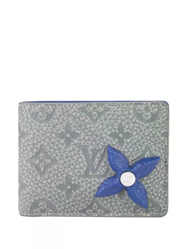 LOUIS VUITTON Flower-embellishment Wallet - Grey