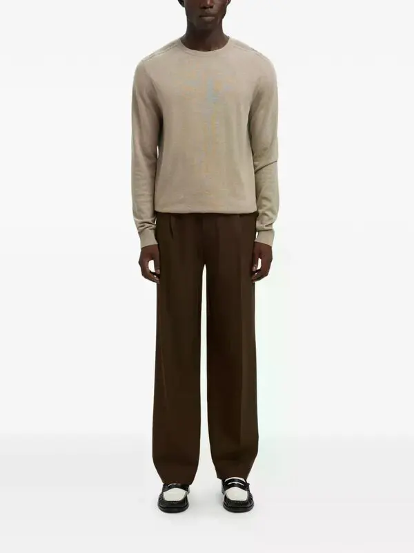 SELECTED Pleated Trousers - Brown