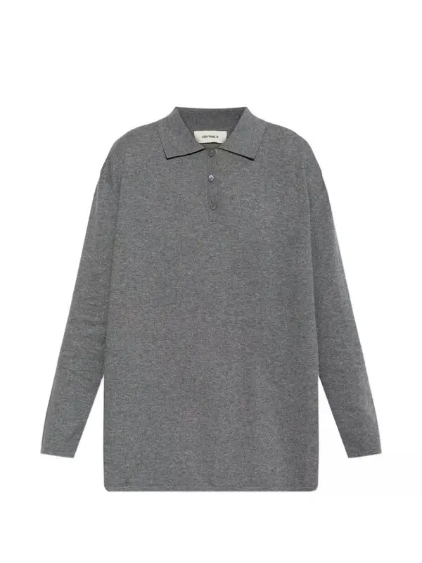 LISA YANG Buttoned Polo Knitwear - Grey