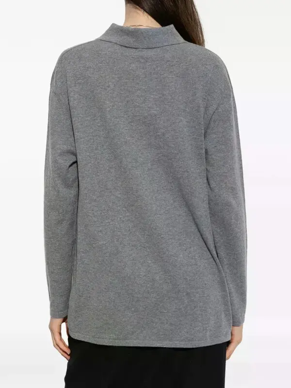 LISA YANG Buttoned Polo Knitwear - Grey