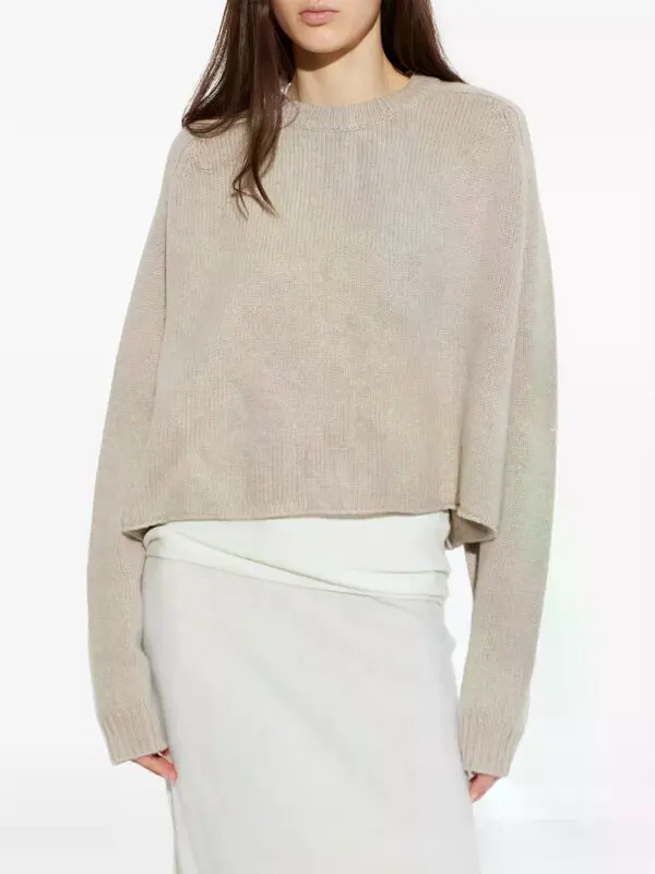 LISA YANG Karine Knitted Crewneck Sweater - Neutrals