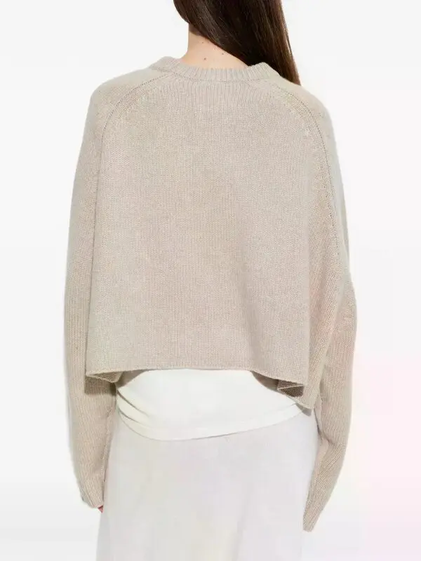 LISA YANG Karine Knitted Crewneck Sweater - Neutrals