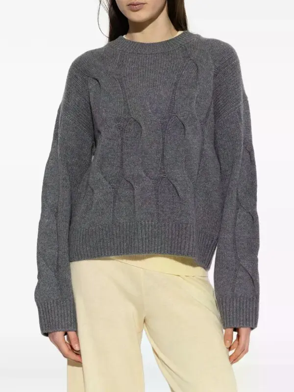 LISA YANG Sammie Cable Knit Sweater - Grey