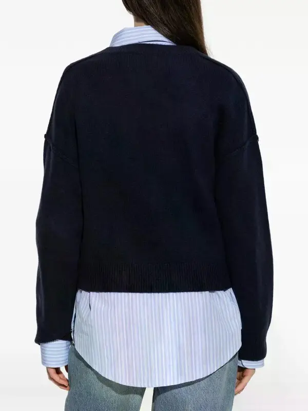 Officine Générale Misty V-neck Sweater - Blue