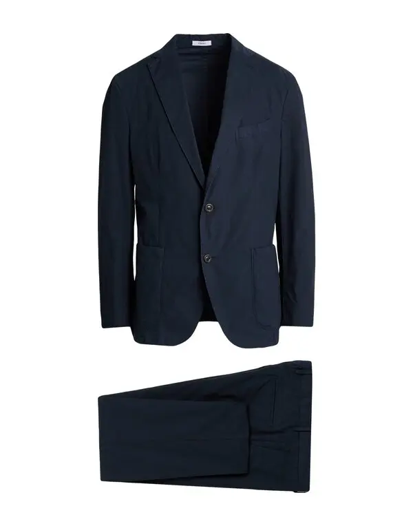 Boglioli Suit Size Cotton, Elastane - Navy