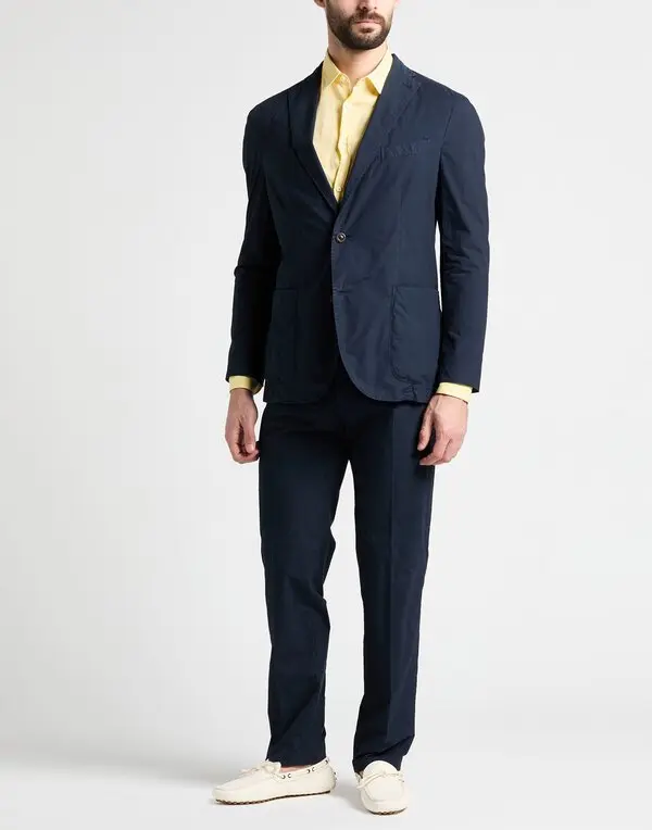 Boglioli Suit Size Cotton, Elastane - Navy