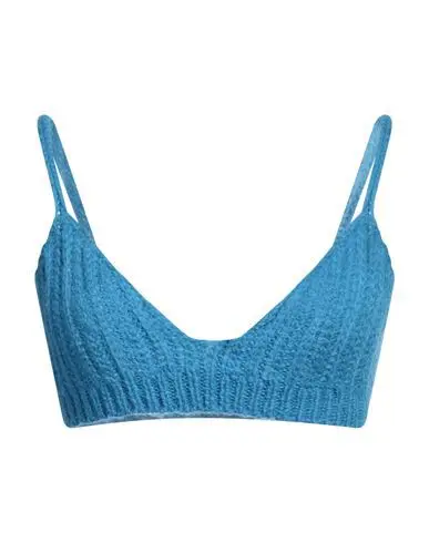 Alanui Ribbed-knit Crop Top - Azure
