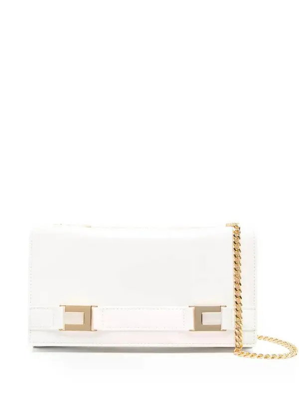 Elisabetta Franchi Mini Chain-strap Clutch - White